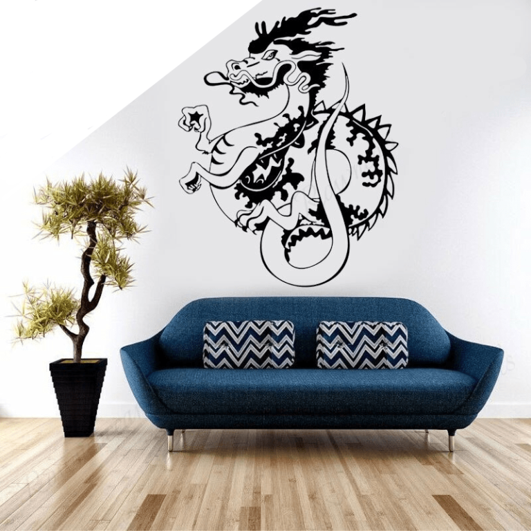Japanese Dragon Decal in PVC for any Room of the Home